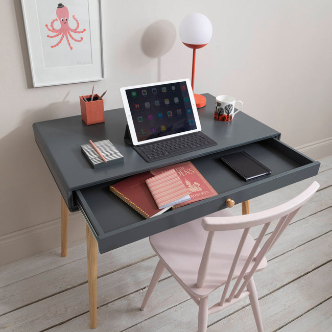 Frank Desk in Dark Grey and Natural Pine | Noa & Nani