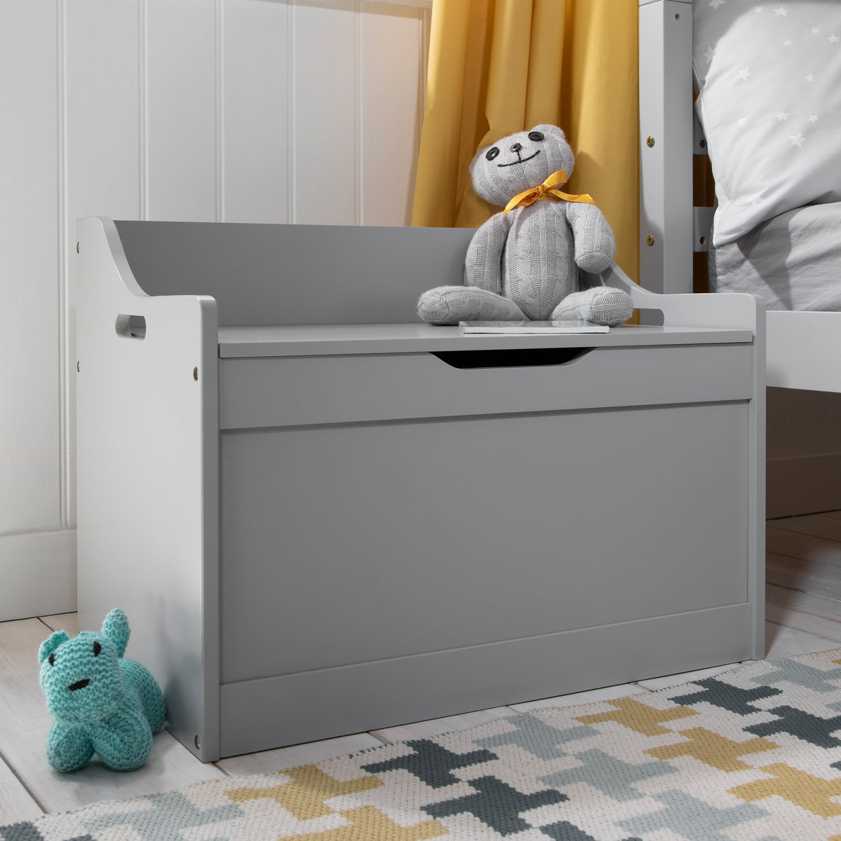 Lola Toy Box Toy Storage Organiser in Silk Grey | Noa & Nani