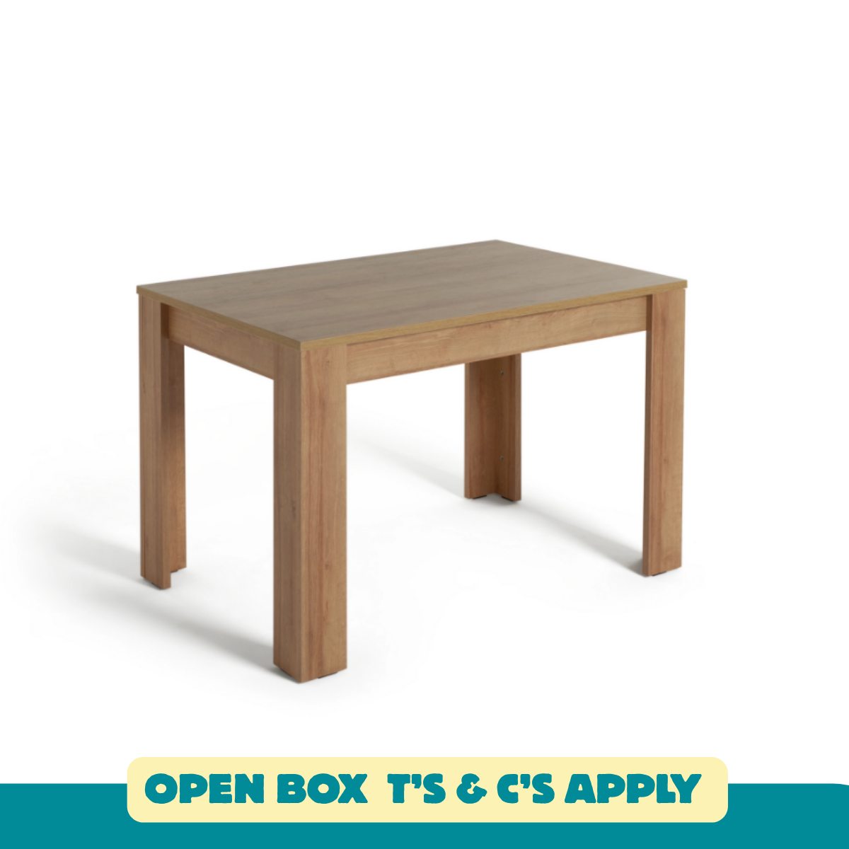 4 Seater Dinner Table - Oak Effect 17928532 (OpenBox- See T's & C's fo ...