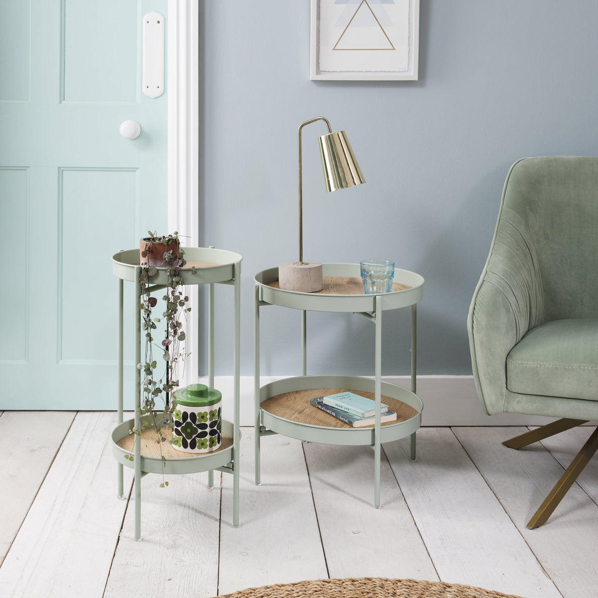 Solna Small Side Table in Light Green | Noa & Nani