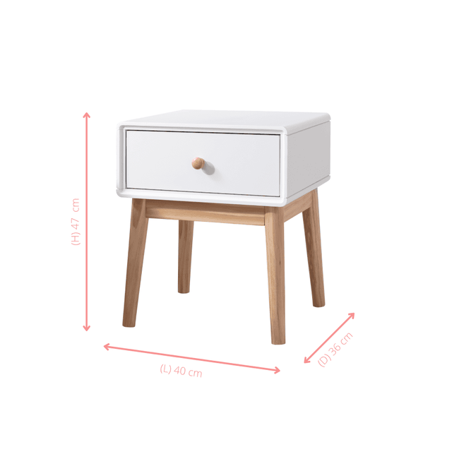 Frank Side Table in Classic White | Noa & Nani