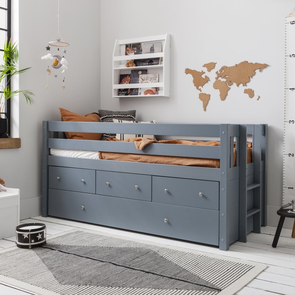 Matilda Midsleeper Cabin Bed with Pullout Drawers | Noa & Nani